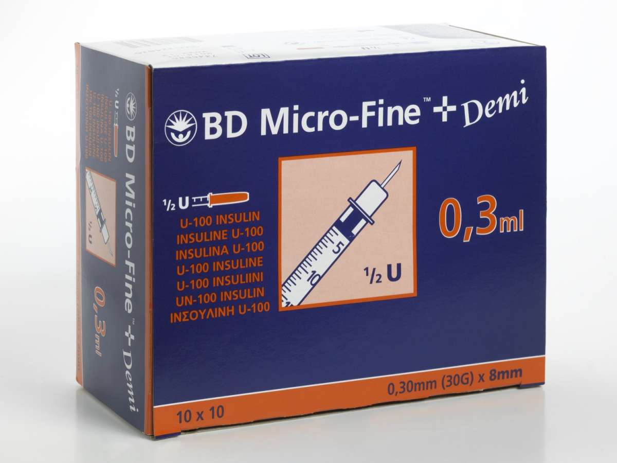 BD MicroFine+Demi 0,3ml, 100 Stk, 8 mm | kaufen im Wellion Online-Shop | MED TRUST Online Shop ...